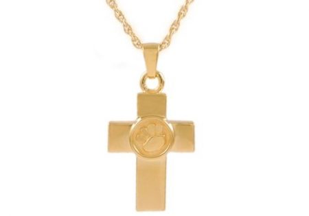 Gold Cross With Paws Pendant - Pet Memorial Stones | Pet Grave Markers ...